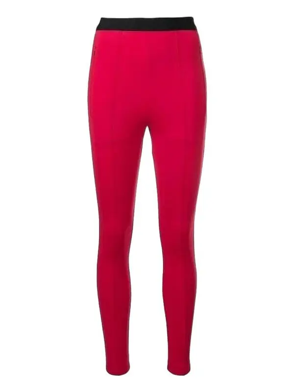 Balenciaga Logo Leggings - Red