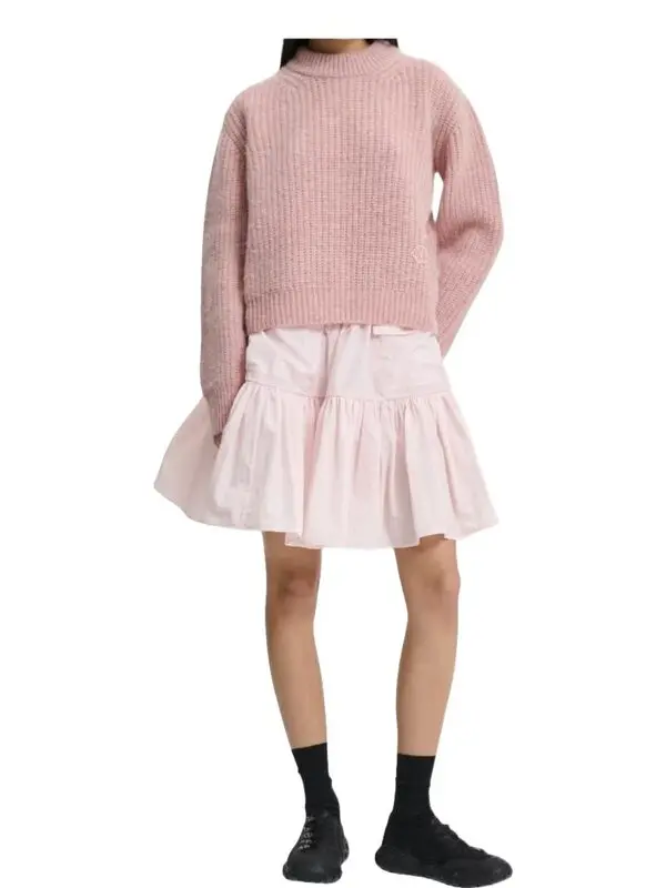 Cecilie Bahnsen Long-sleeved Crew Neck Sweater - Light Pink