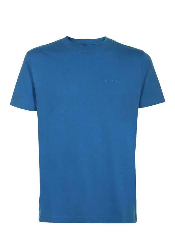 Off-White Diag Tab Cotton T-shirt - Blue