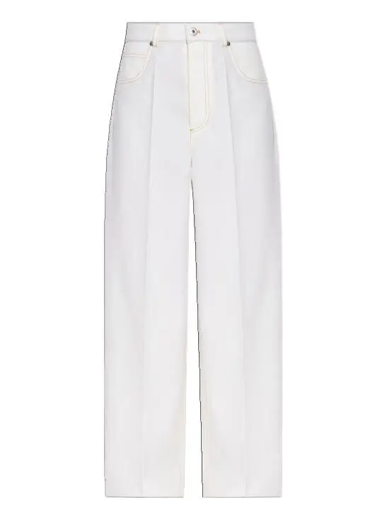 Bottega Veneta Straight Leg Trousers With Belt Loops And Multiple Pockets - No