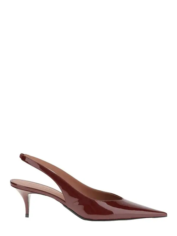 Amina Muaddi Anok Slingback Pumps - Wine