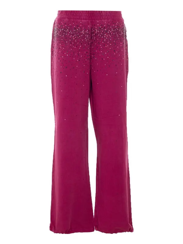 Liu Jo Embellished Straight Leg Trousers - Red