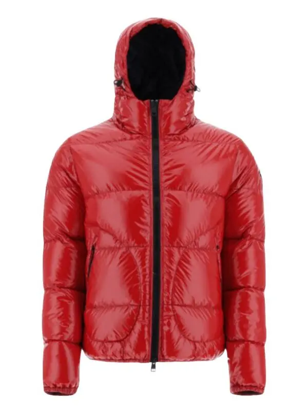 Herno Logo Patch Zip-up Padded Jacket - Red