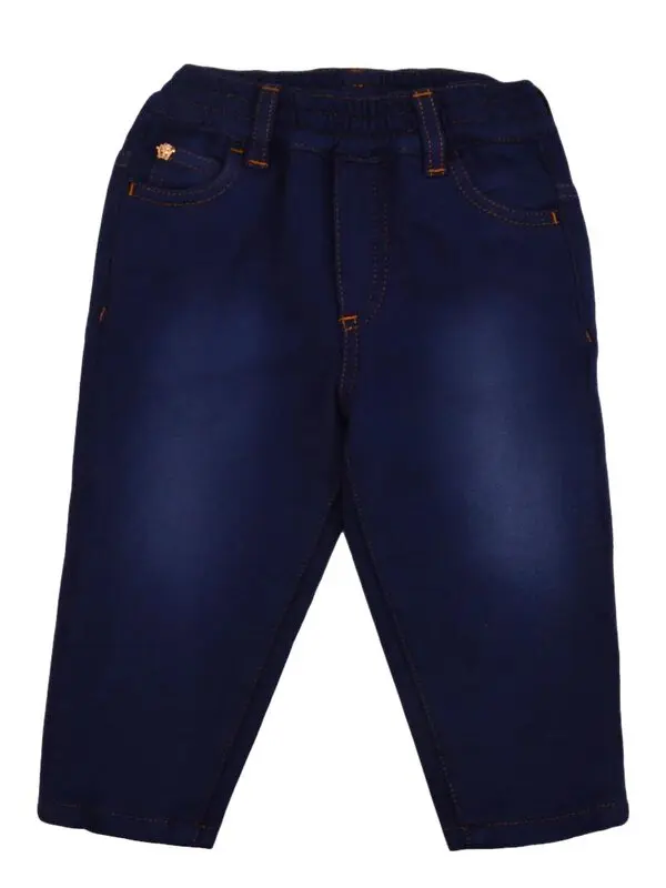 Versace Loose Fit Faded Detail Jeans - Black