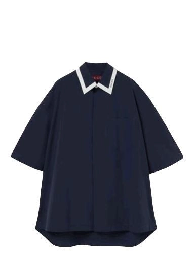 Gucci Collared Detailed Short-sleeved Shirt - Black