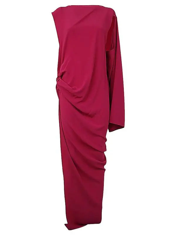Rick Owens Asymmetric Crewneck Maxi Dress - Red
