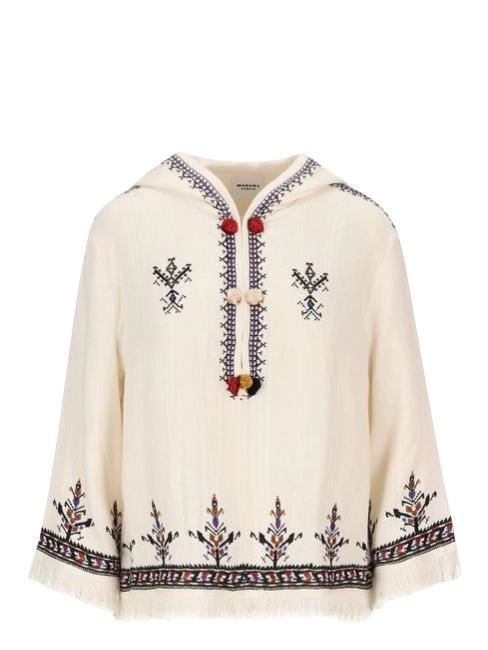 Isabel Marant Étoile Embroidered Fringed Hoodie - No