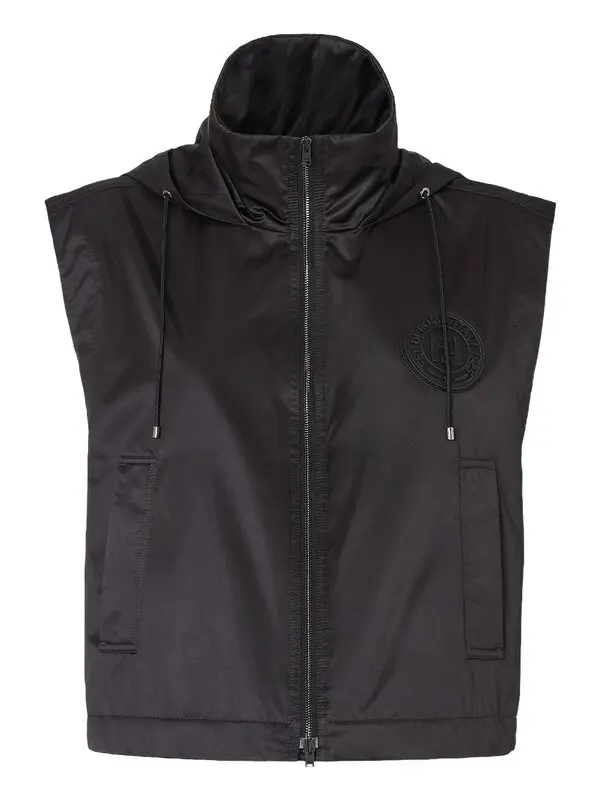 Fendi Hooded Drawstring Gilet - Black