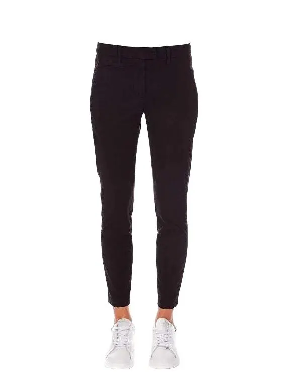 DONDUP Straight Leg Casual Pants - Black