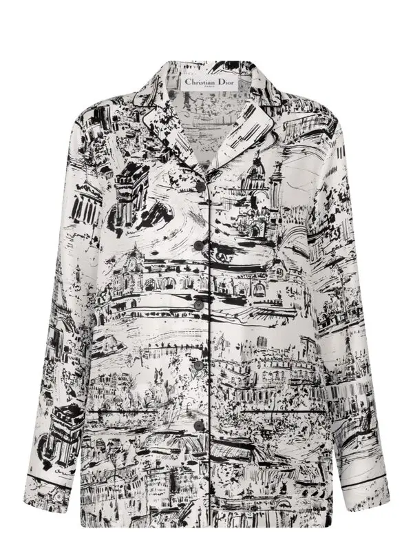 Dior Paris Printed Shirt - White/black