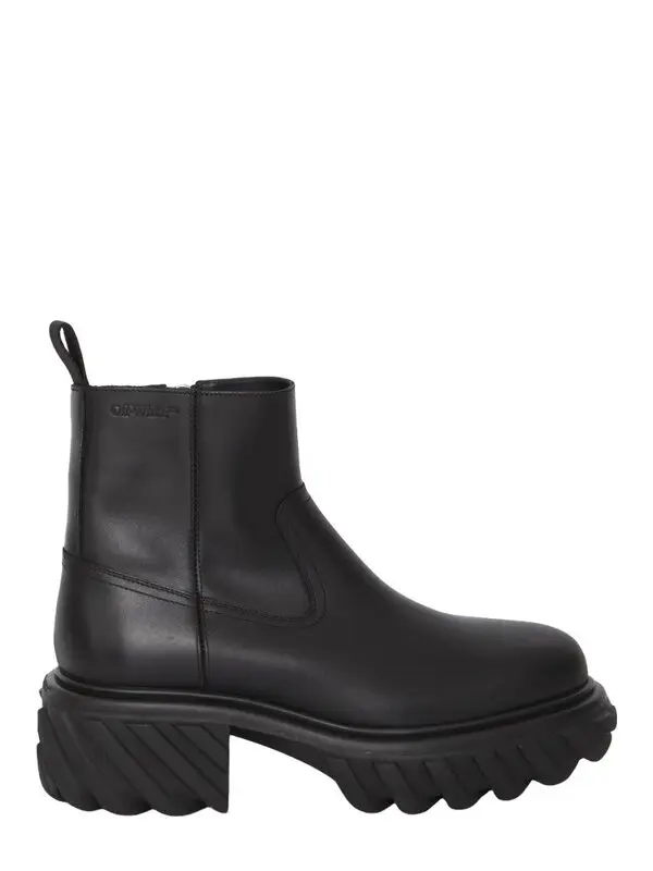 Off-White Tractor Motor Ankle Boots - Black