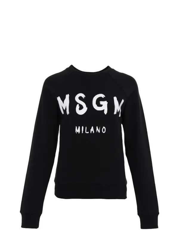 MSGM Logo Print Sweatshirt - Black