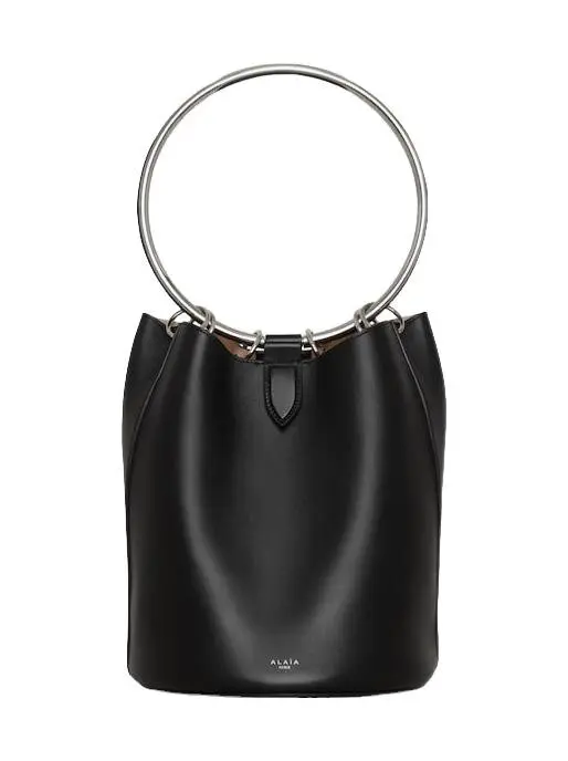 Alaïa Ring Handle Bucket Bag - Black