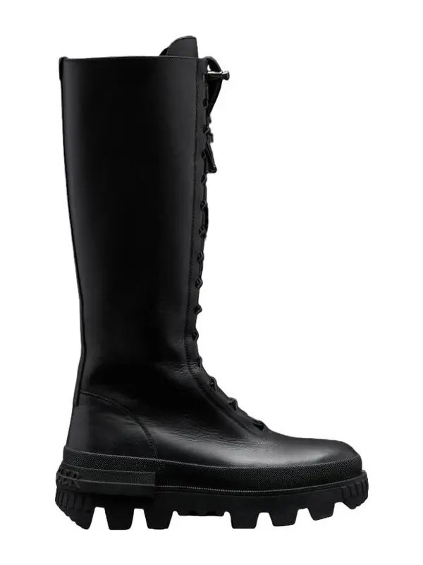 Moncler Vail Lace-up Leather Boots - Black