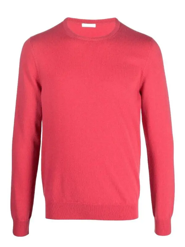 Malo Crewneck Knitted Jumper - Red