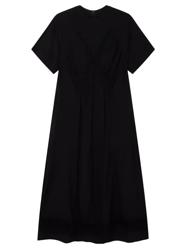 Stella McCartney Lace Detail A-line Dress - Black