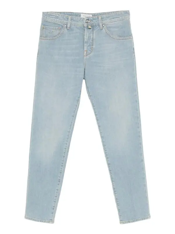 Jacob Cohen Cropped Slim Fit Jeans - Light Blue