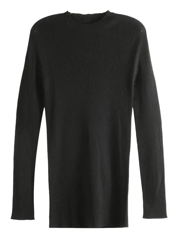 Rick Owens Long-sleeved Crewneck T-shirt - Black