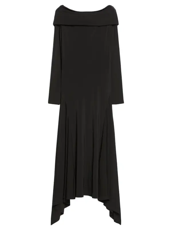 Max Mara Off-the-shoulder Long-sleeved Dress - Black