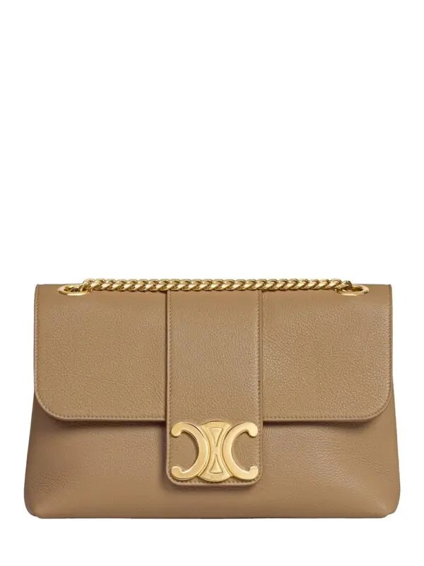 Celine Medium Victoire Bag In Supple Grained Calfskin - Brown