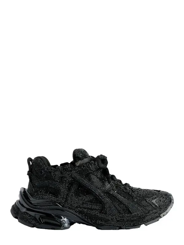 Balenciaga Embellished Runner Sneakers - Black