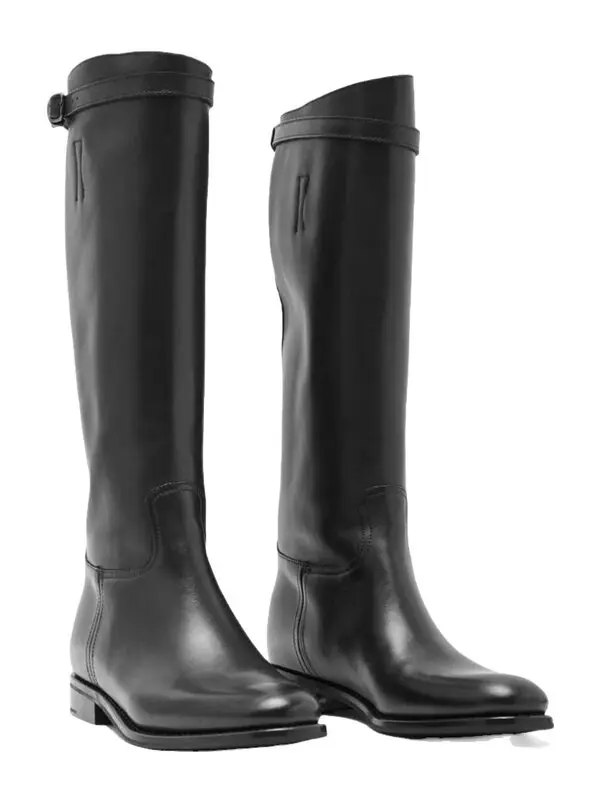 Church's Michelle Buckle Strap Riding Boots - Black
