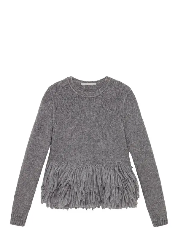 Stella McCartney Peplum Detailed Crewneck Jumper - Gray