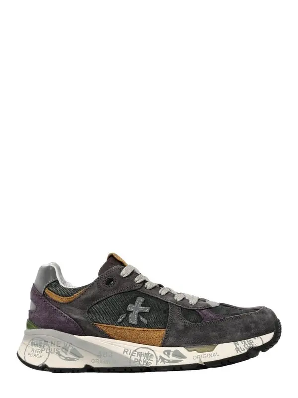 Premiata Lace-up Low-top Sneakers With Mase Lettering - Black