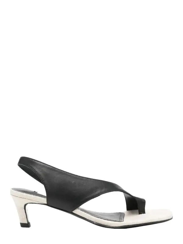 TOTEME 45mm Leather Slingback Sandals - Black