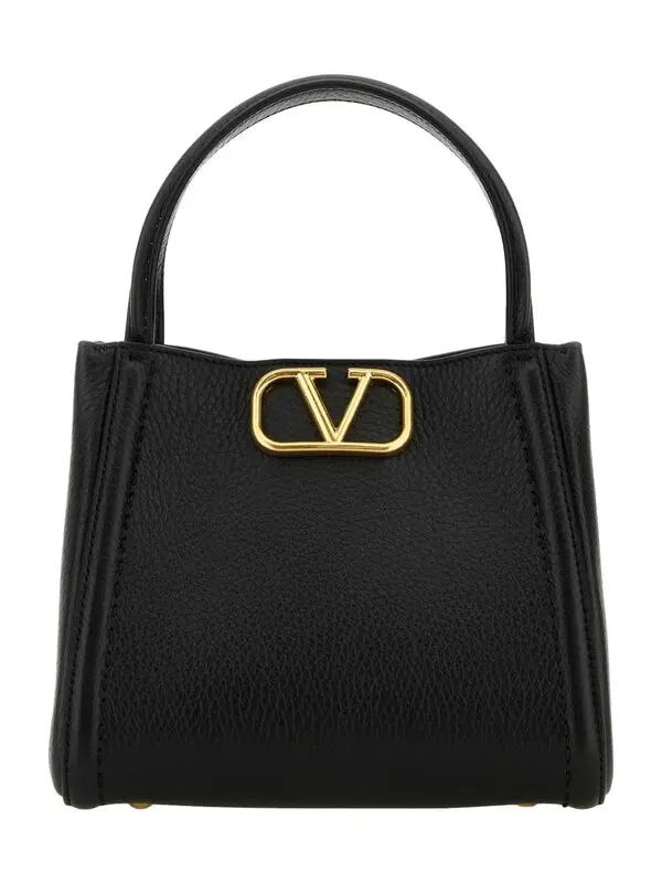 Valentino Garavani Vlogo Signature Small Top Handle Bag - Black