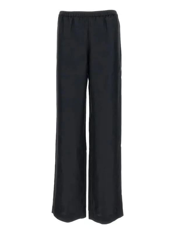 Loulou De Saison Alera Silk Straight-leg Pants - Black