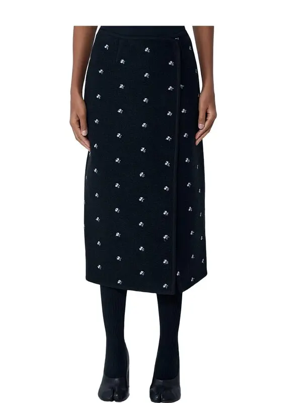 RIER Walker Midi Skirt - Black