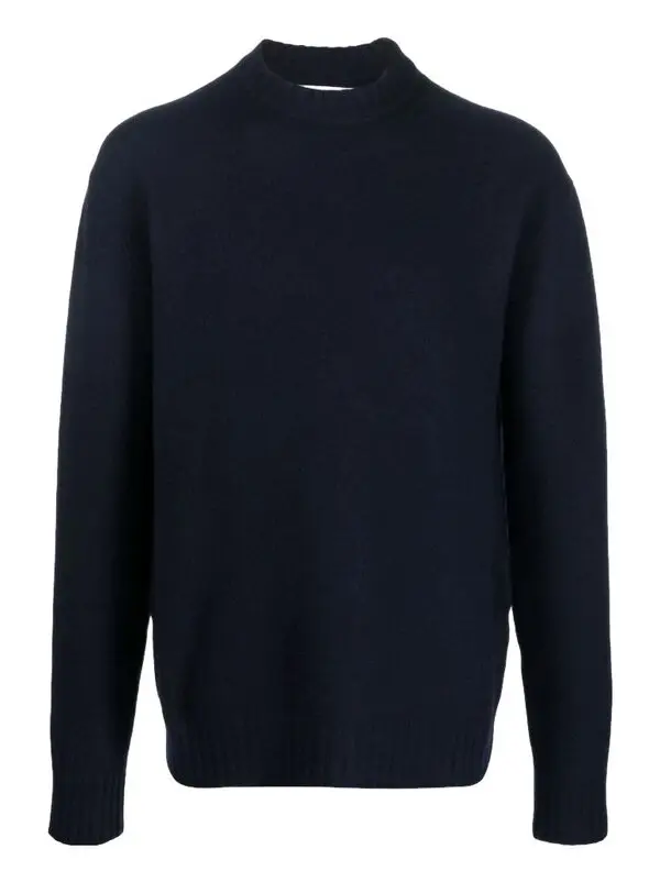 JIL SANDER Crewneck Knitted Jumper - Black