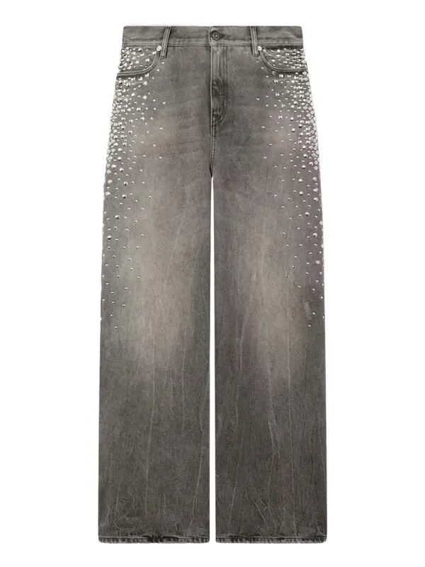 GOLDEN GOOSE Studded Boyfriend Jeans - Grey