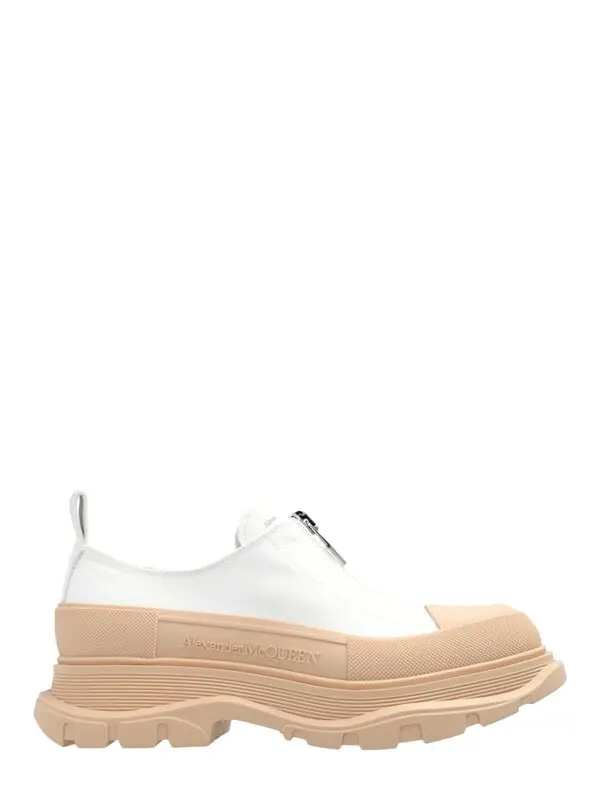 Alexander McQueen Zip-up Platform Sneakers - Nude
