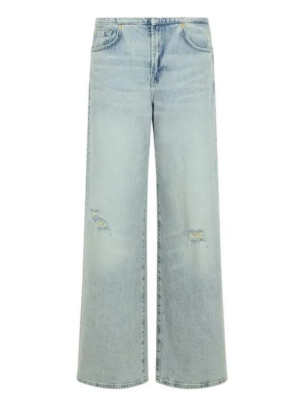 7 For All Mankind Baggy Distressed Jeans - Blue