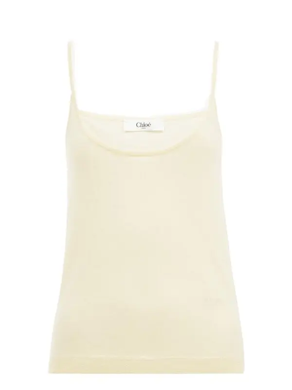 Chloé Spaghetti Strap Tank Top - Light Yellow