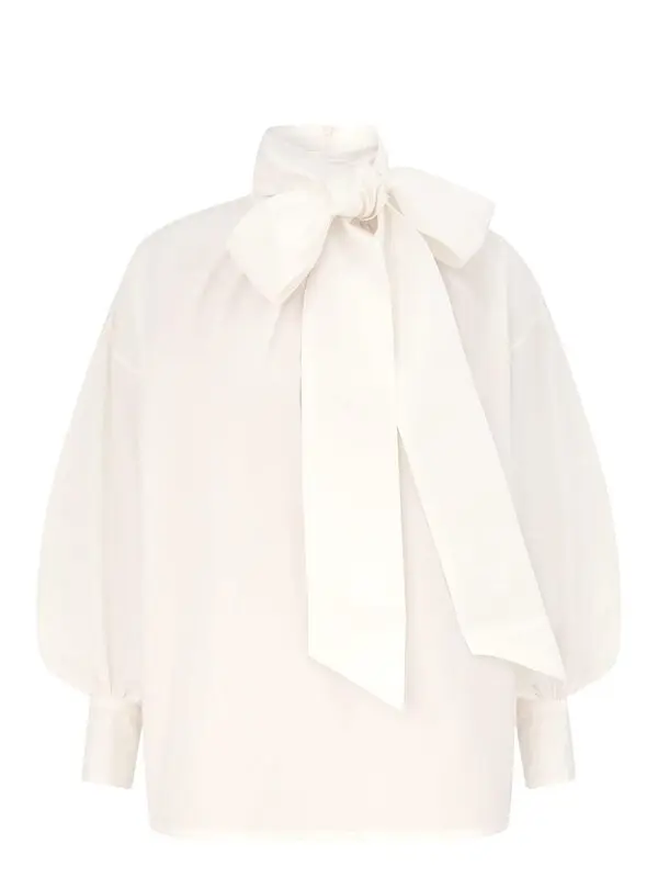 Zimmermann Tie-waist Blouse - Ivory