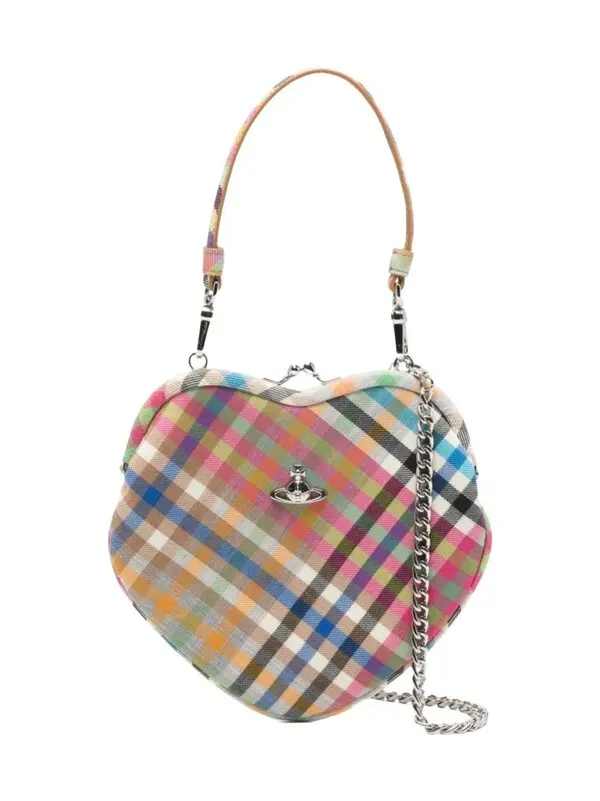 VIVIENNE WESTWOOD Belle Heart Checked Tote Bag - Multicolor