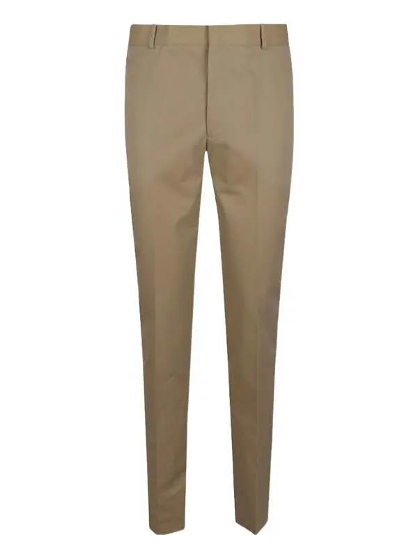 Alexander McQueen Cotton Cigarette Trousers - Brown