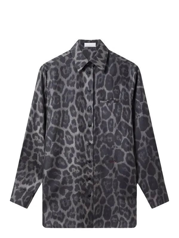 Stella McCartney Leopard Print Long Sleeve Shirt - Off-white