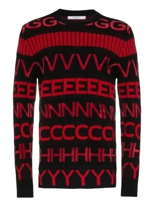 Givenchy Alphabetical Jacquard Sweater - Black