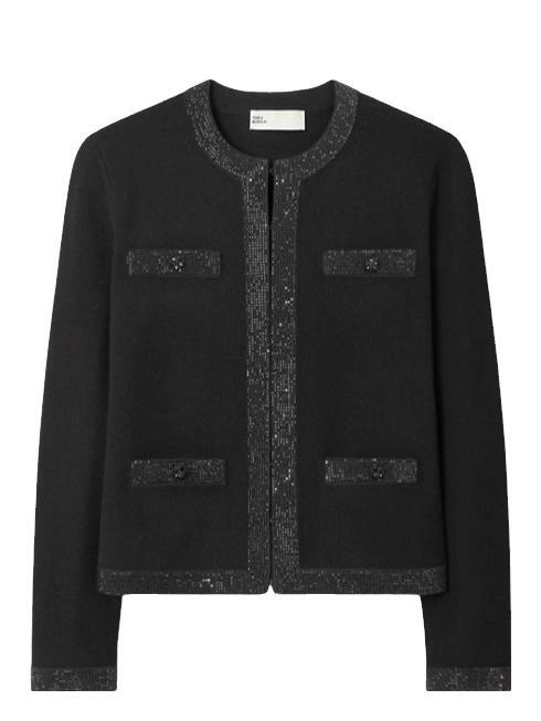Tory Burch Embellished Cardigan - Black