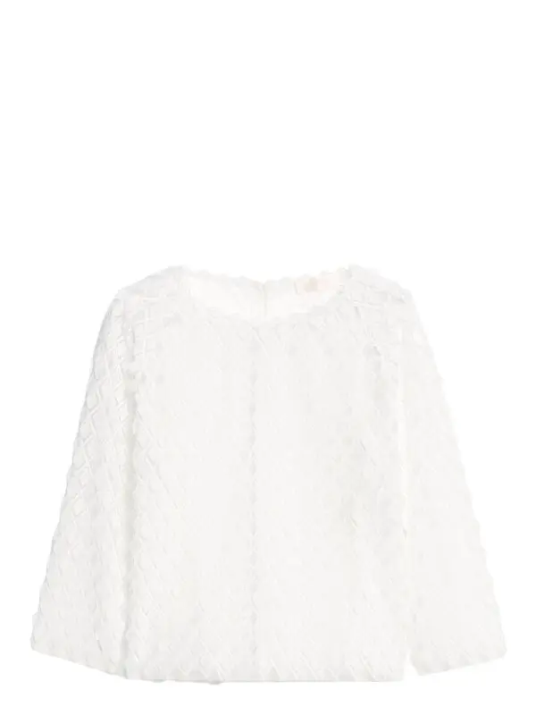 Max Mara Trento Diamond-pattern Lace Jacket - White