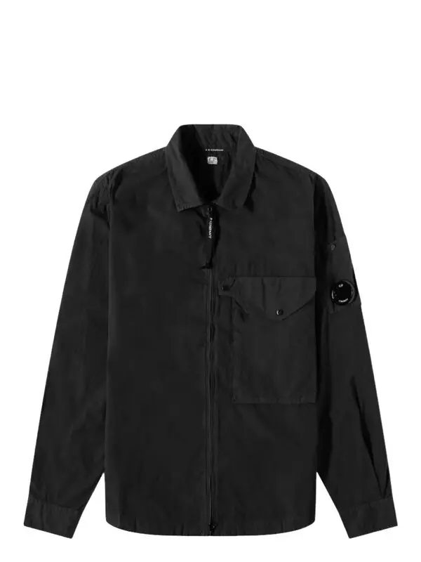 C.P. COMPANY Lens-detail Cotton Shirt Jacket - Black