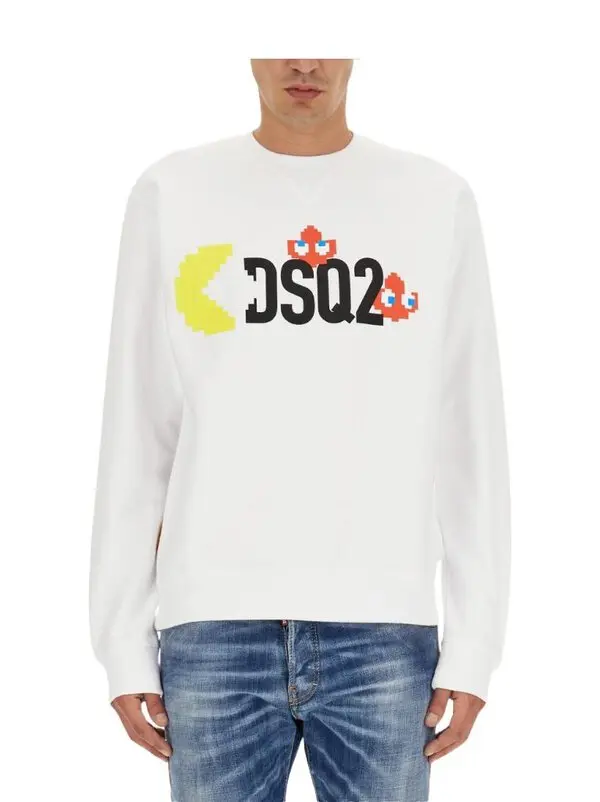 Dsquared2 X Pac-man Crewneck Sweatshirt - White