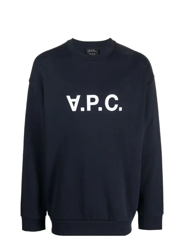 A.p.c. Logo Printed Crewneck Sweatshirt - Black