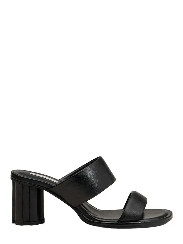 Ami Double Strap Heeled Sandals - Black
