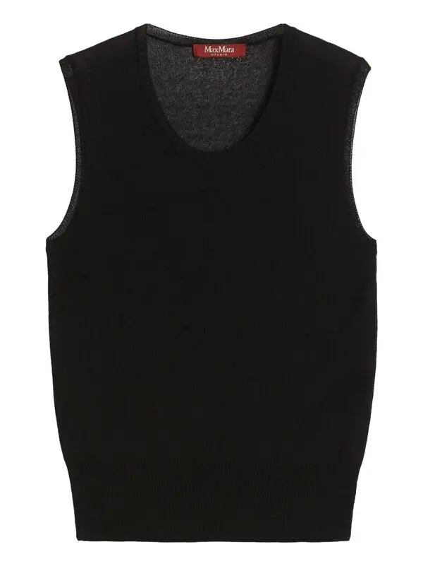 Max Mara Sleeveless Knit Top - Black