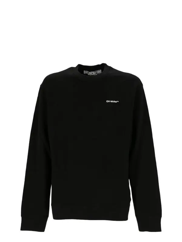 Off-White Logo Print Crewneck Sweatshirt - Black